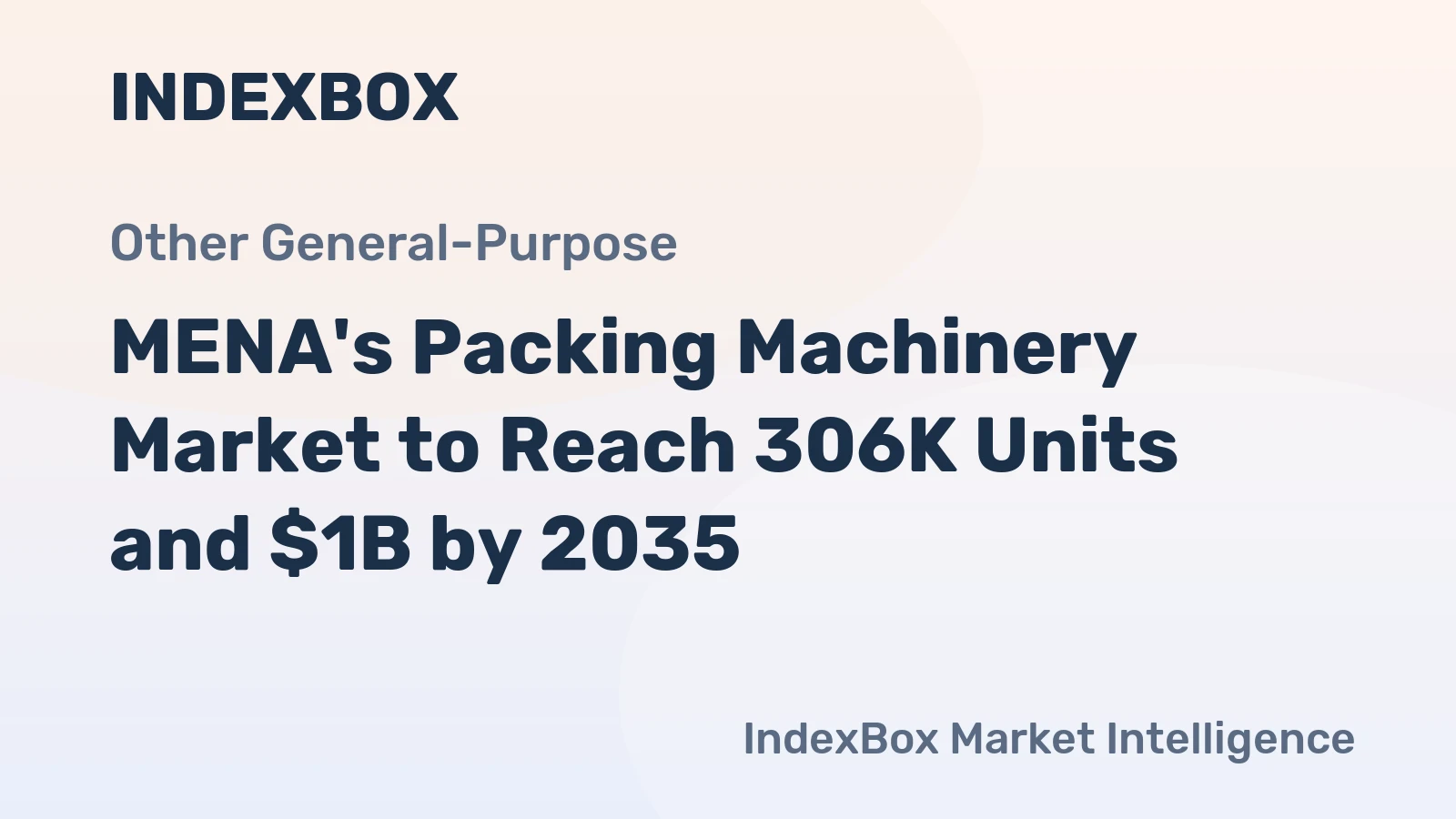 MENA's Packing Machinery Market to Reach 306K Units and $1B by 2035