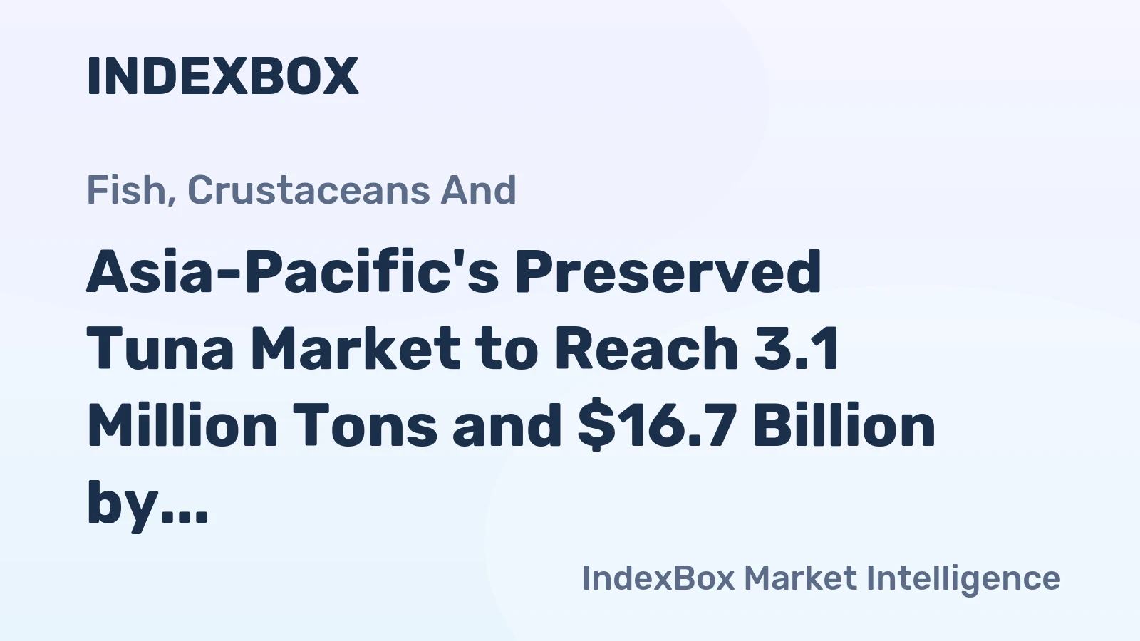 Asia-Pacific's Preserved Tuna Market to Reach 3.1 Million Tons and $16.7 Billion by 2035