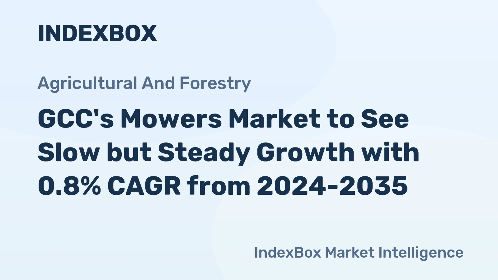 GCC's Mowers Market to See Slow but Steady Growth with 0.8% CAGR from 2024-2035