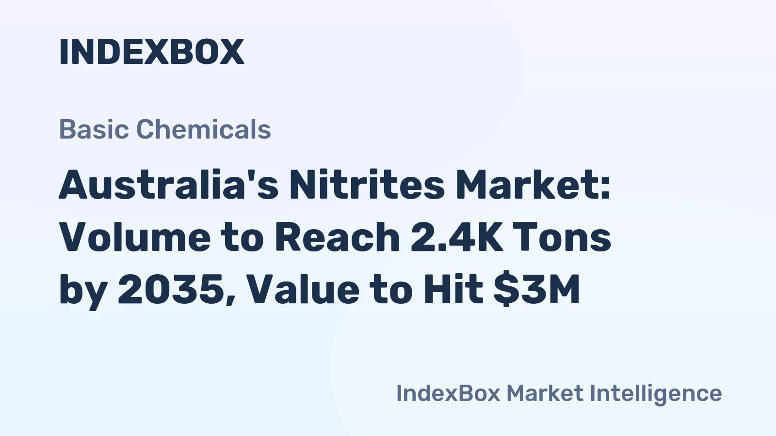 Australia's Nitrites Market: Volume to Reach 2.4K Tons by 2035, Value to Hit $3M