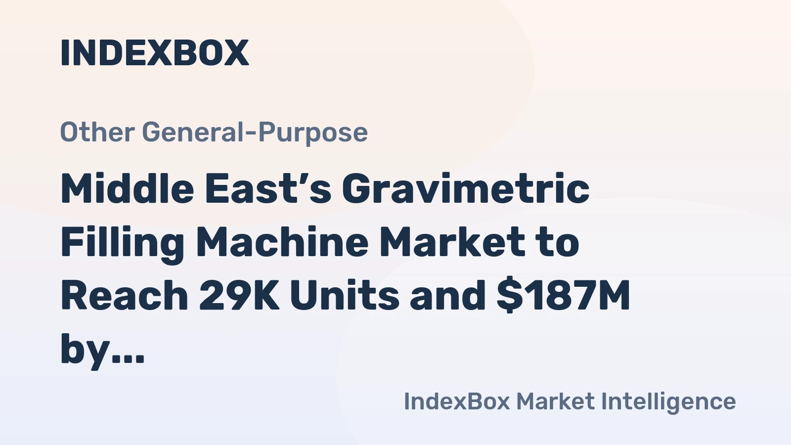 Middle East’s Gravimetric Filling Machine Market to Reach 29K Units and $187M by 2035
