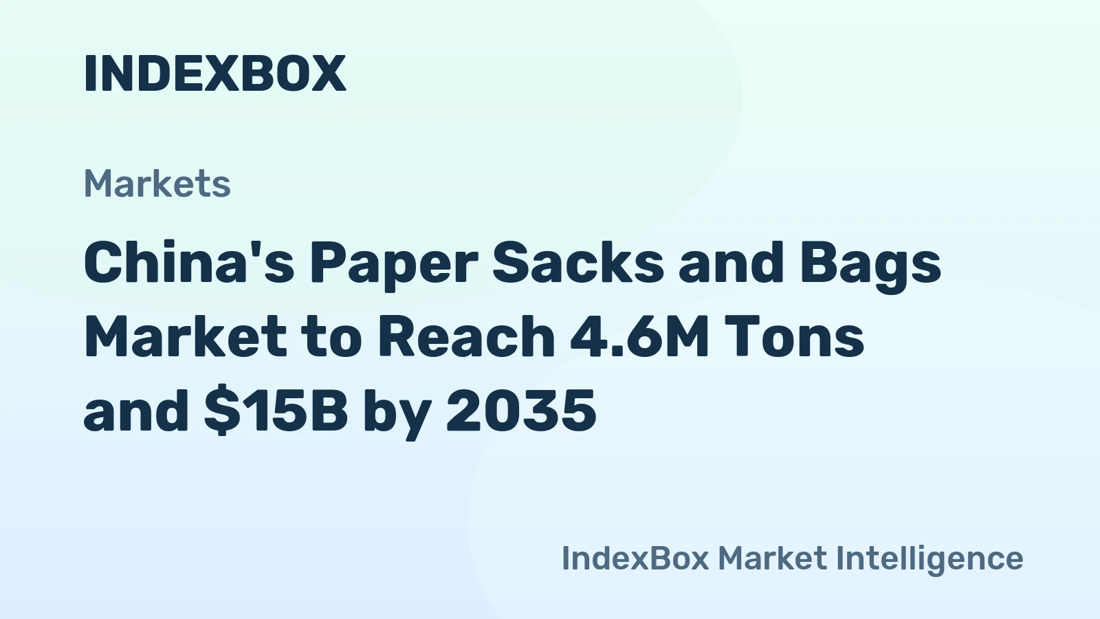China's Paper Sacks and Bags Market to Reach 4.6M Tons and $15B by 2035