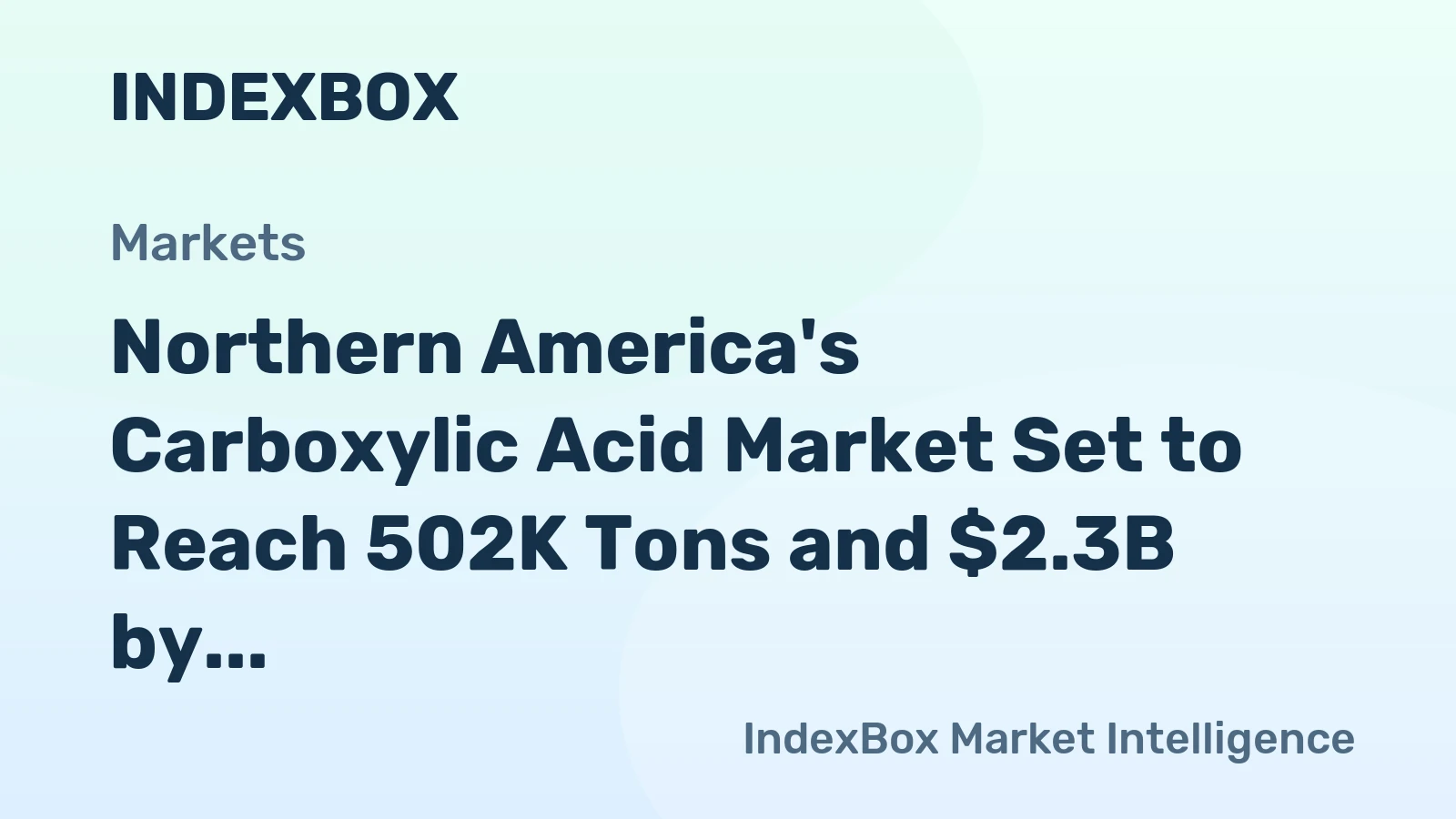 Northern America's Carboxylic Acid Market Set to Reach 502K Tons and $2.3B by 2035