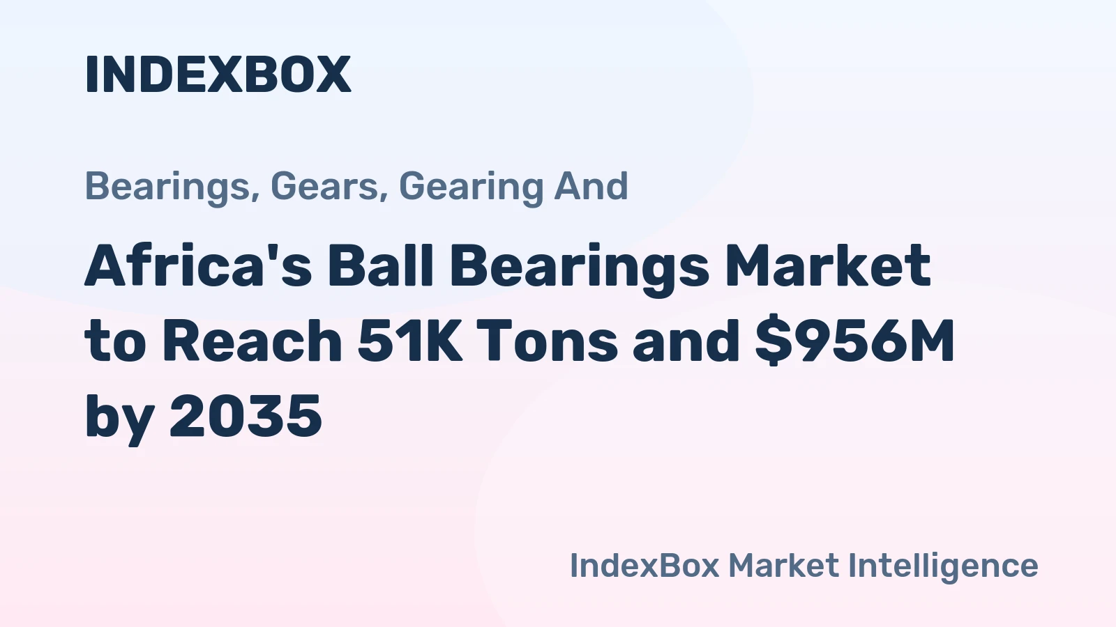 Africa's Ball Bearings Market to Reach 51K Tons and $956M by 2035