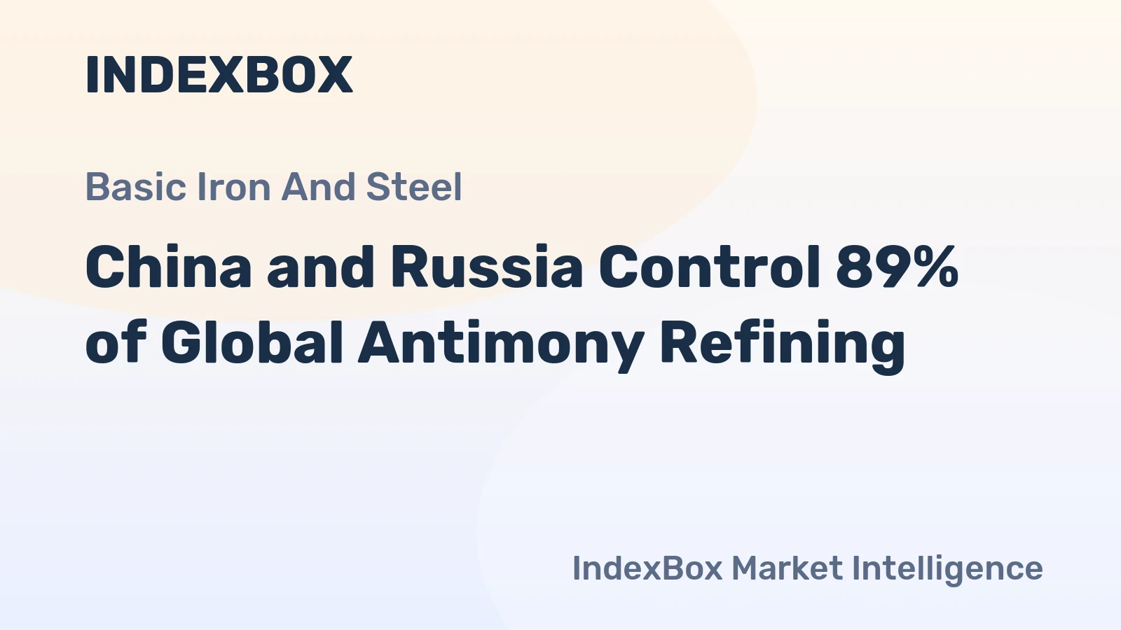 China and Russia Control 89% of Global Antimony Refining