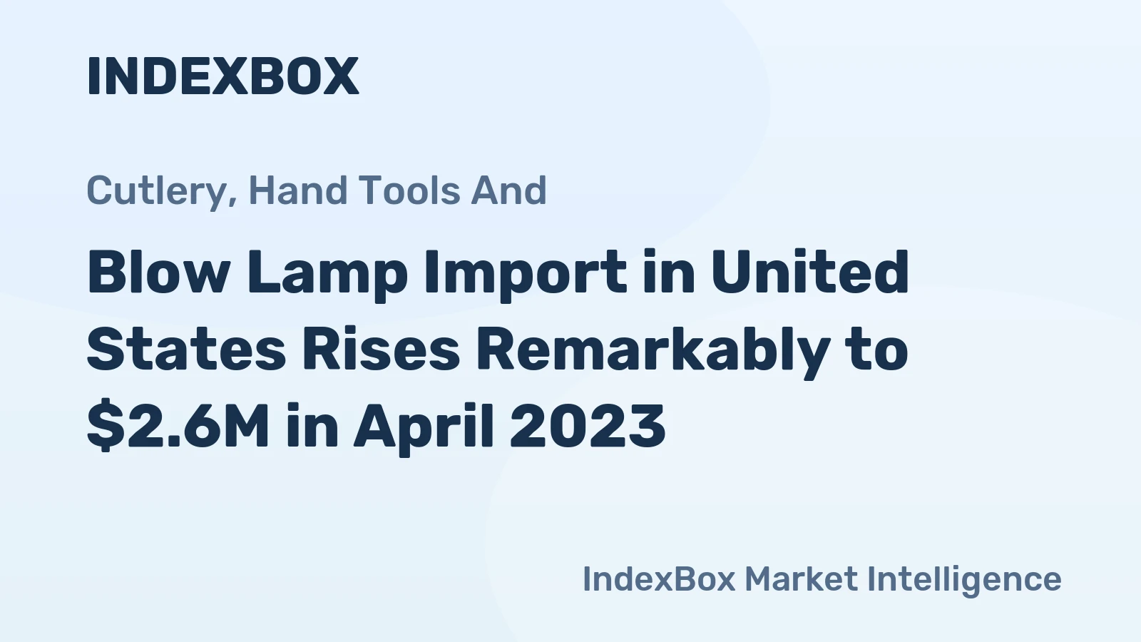 Blow Lamp Import in United States Rises Remarkably to $2.6M in April 2023