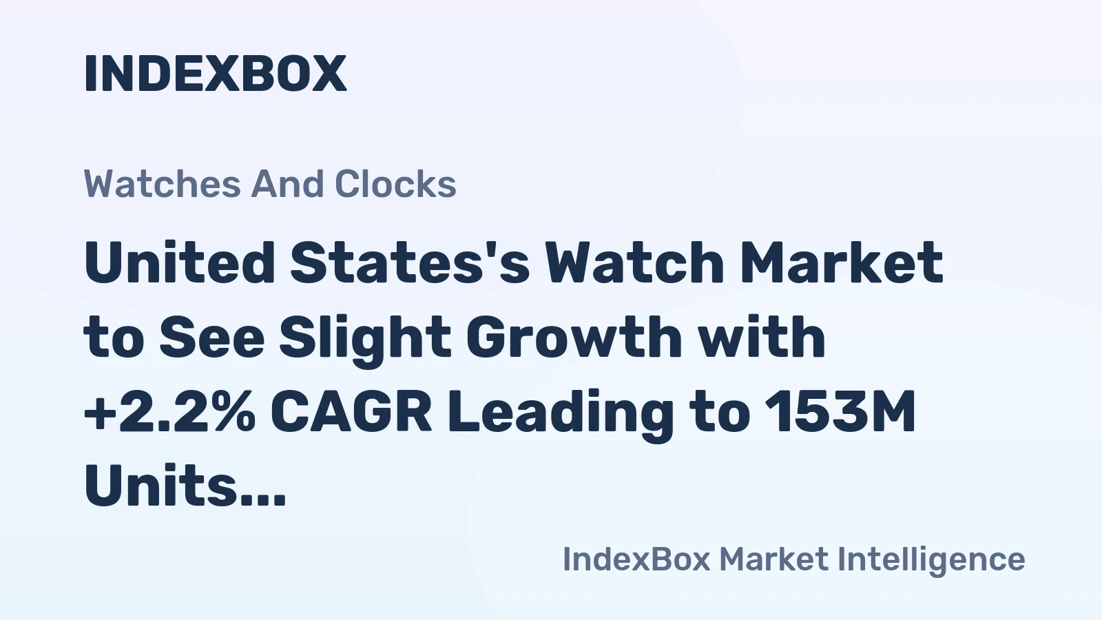 United States's Watch Market to See Slight Growth with +2.2% CAGR Leading to 153M Units by 2035