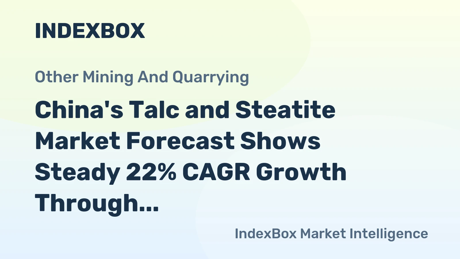 China's Talc and Steatite Market Forecast Shows Steady 22% CAGR Growth Through 2035
