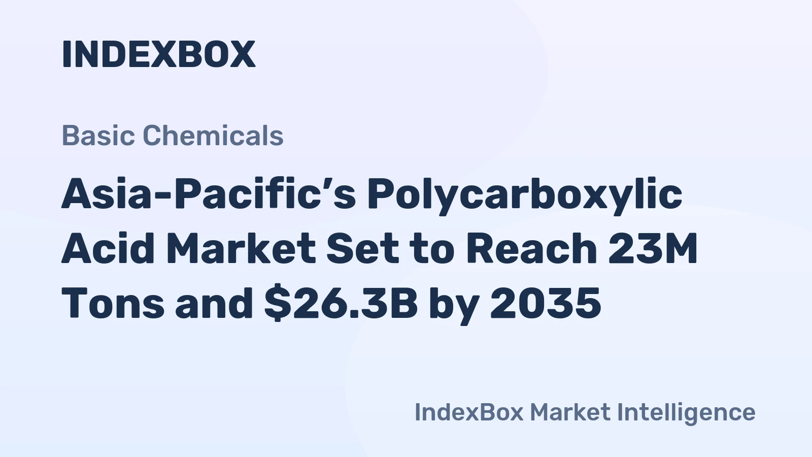 Asia-Pacific’s Polycarboxylic Acid Market Set to Reach 23M Tons and $26.3B by 2035