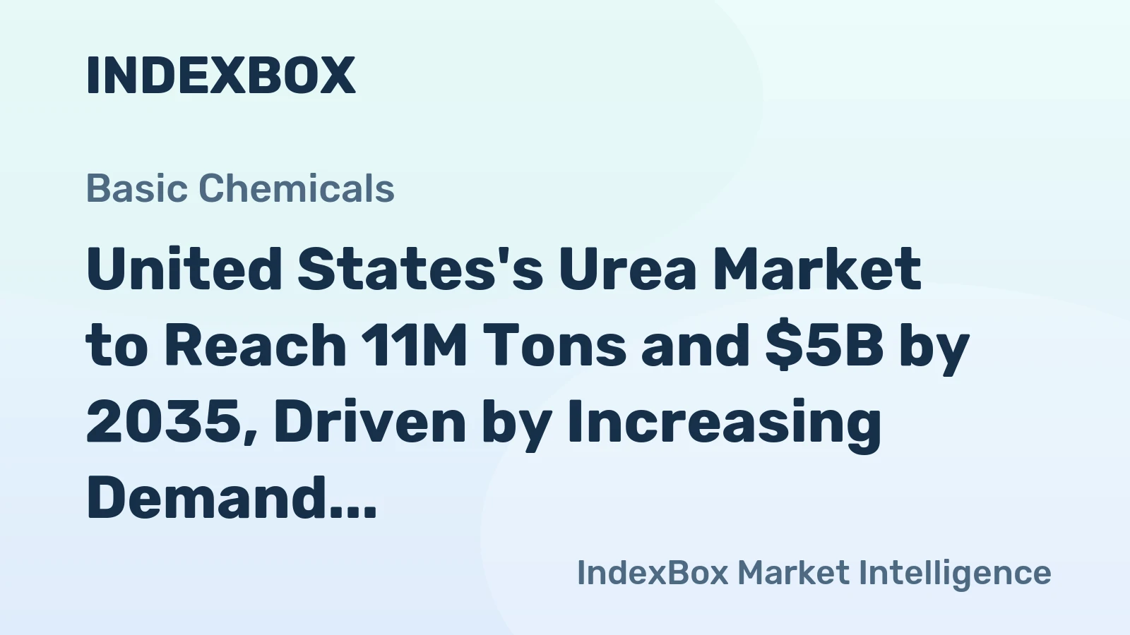 United States's Urea Market to Reach 11M Tons and $5B by 2035, Driven by Increasing Demand