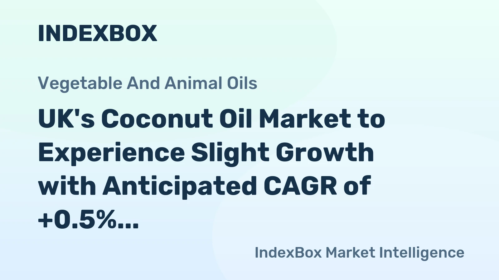 UK's Coconut Oil Market to Experience Slight Growth with Anticipated CAGR of +0.5% from 2024 to 2035