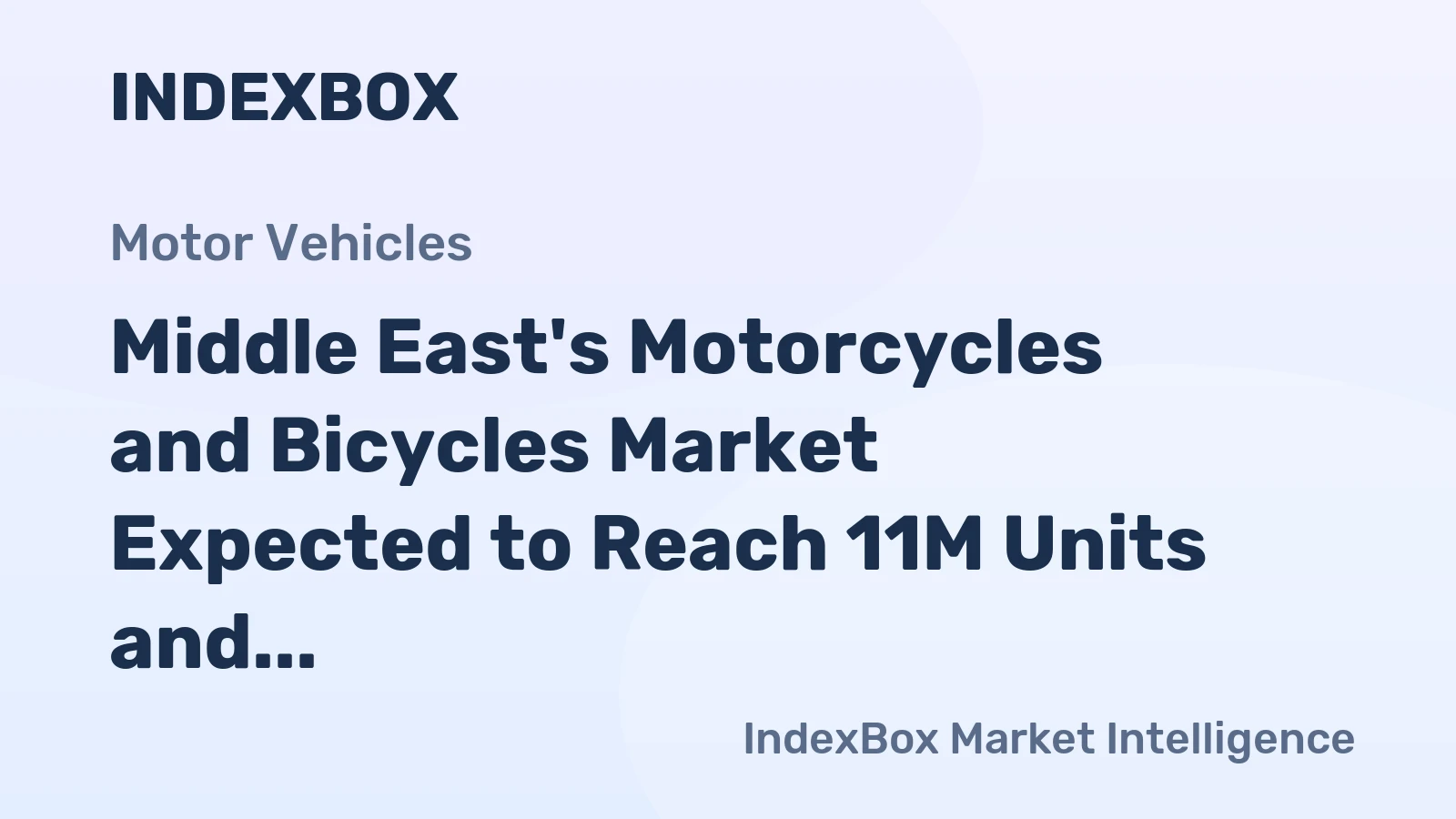 Middle East's Motorcycles and Bicycles Market Expected to Reach 11M Units and $5.2B by 2035