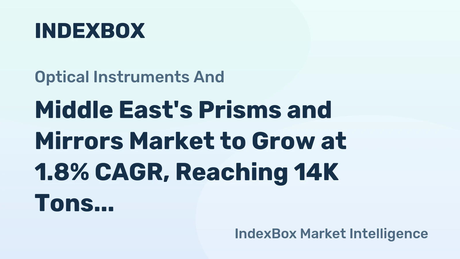 Middle East's Prisms and Mirrors Market to Grow at 1.8% CAGR, Reaching 14K Tons by 2035