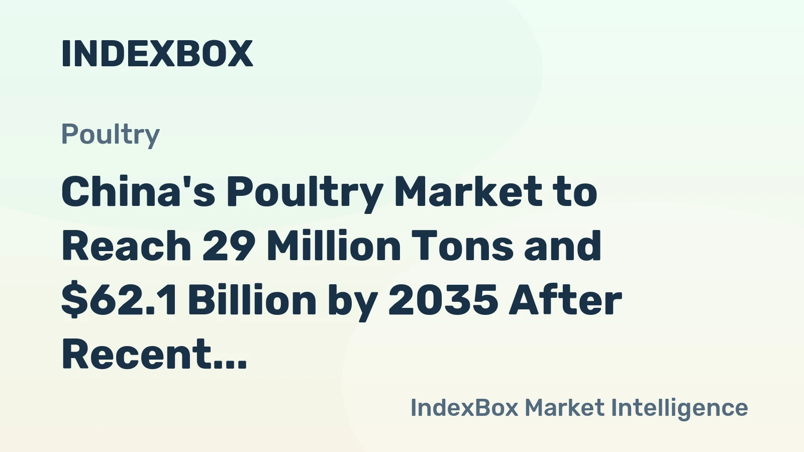 China's Poultry Market to Reach 29 Million Tons and $62.1 Billion by 2035 After Recent Contraction