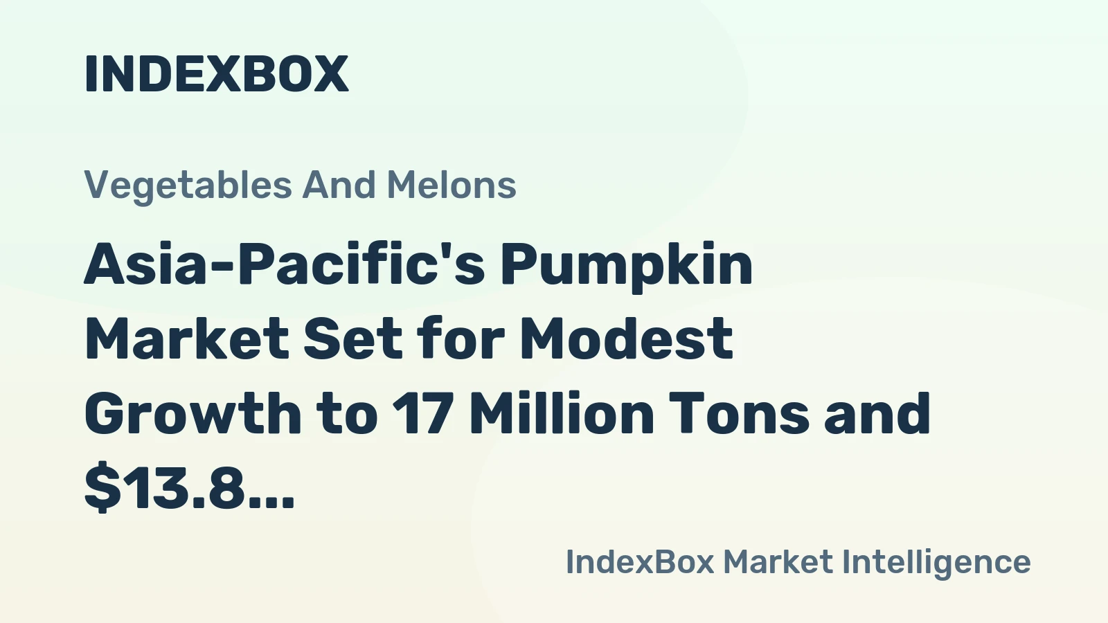 Asia-Pacific's Pumpkin Market Set for Modest Growth to 17 Million Tons and $13.8 Billion