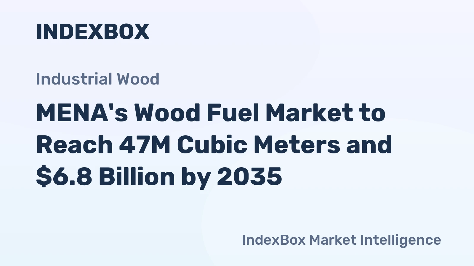 MENA's Wood Fuel Market to Reach 47M Cubic Meters and $6.8 Billion by 2035
