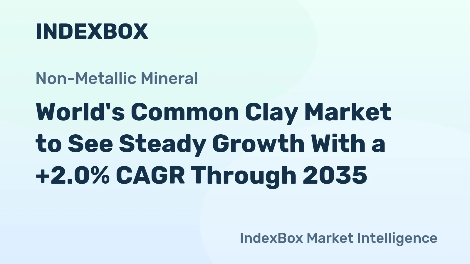 World's Common Clay Market to See Steady Growth With a +2.0% CAGR Through 2035