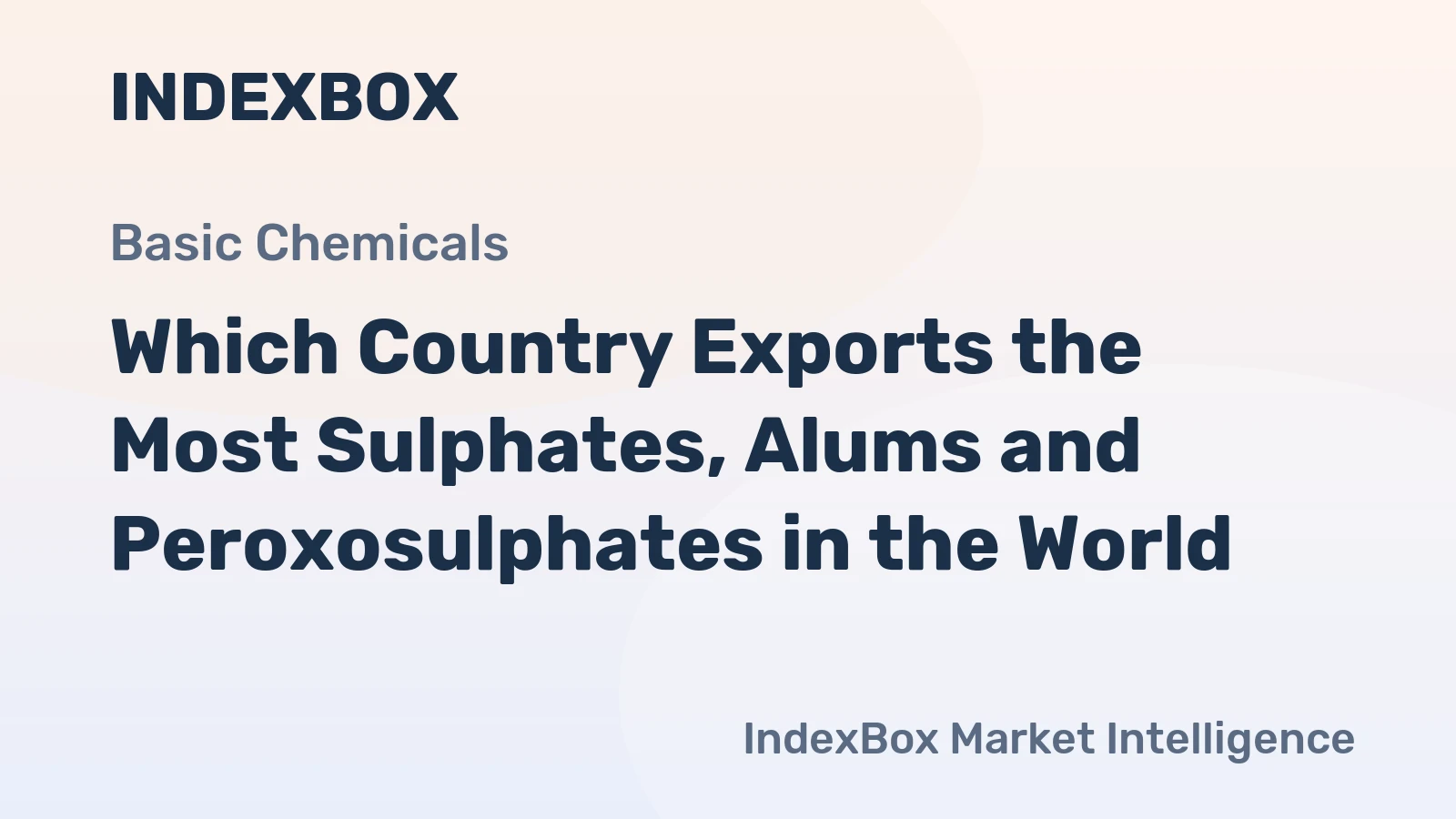 Which Country Exports the Most Sulphates, Alums and Peroxosulphates in the World?