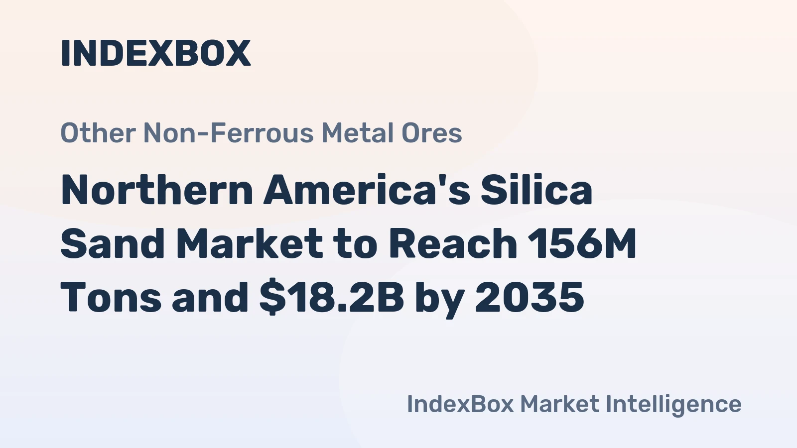 Northern America's Silica Sand Market to Reach 156M Tons and $18.2B by 2035