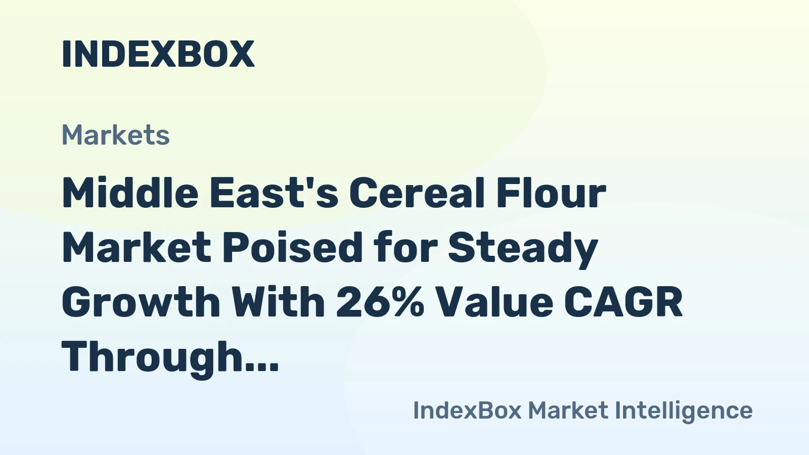 Middle East's Cereal Flour Market Poised for Steady Growth With 26% Value CAGR Through 2035