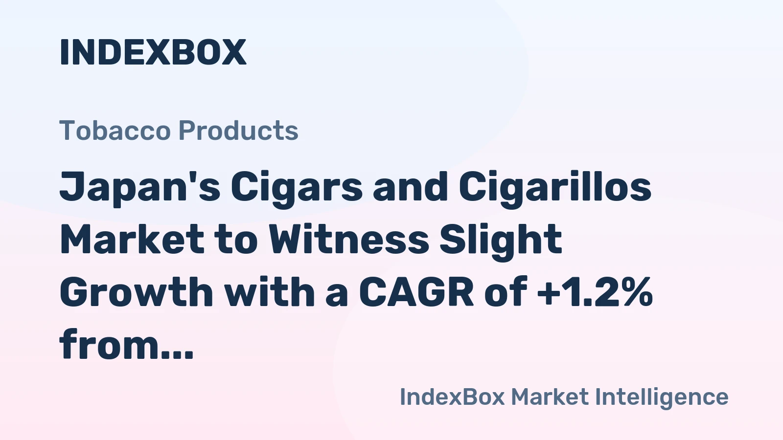 Japan's Cigars and Cigarillos Market to Witness Slight Growth with a CAGR of +1.2% from 2024 to 2035
