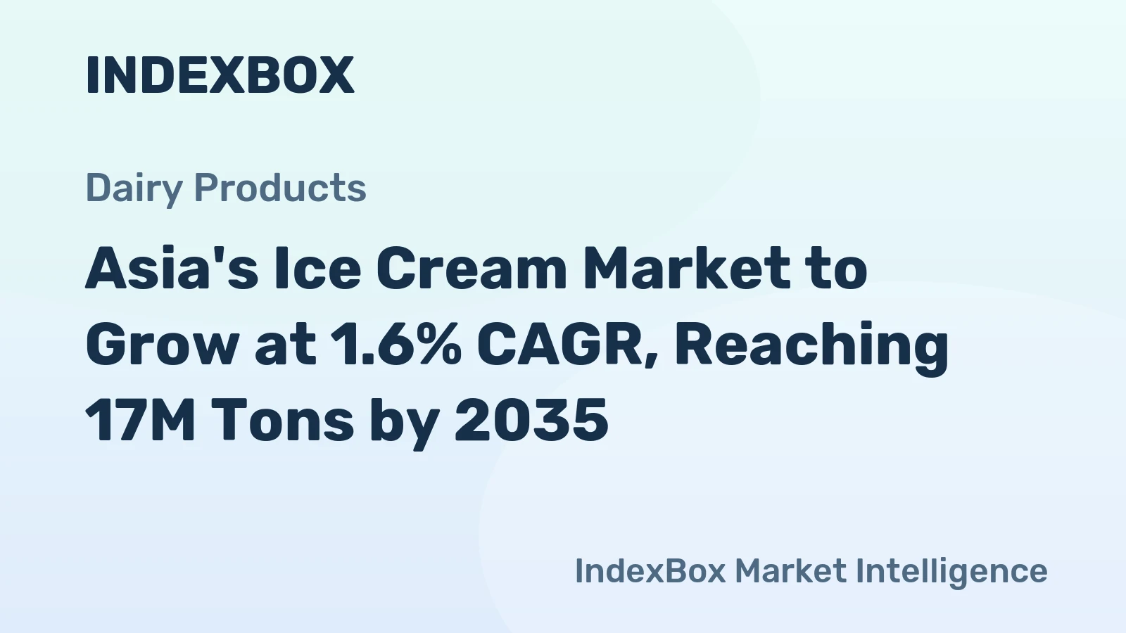 Asia's Ice Cream Market to Grow at 1.6% CAGR, Reaching 17M Tons by 2035