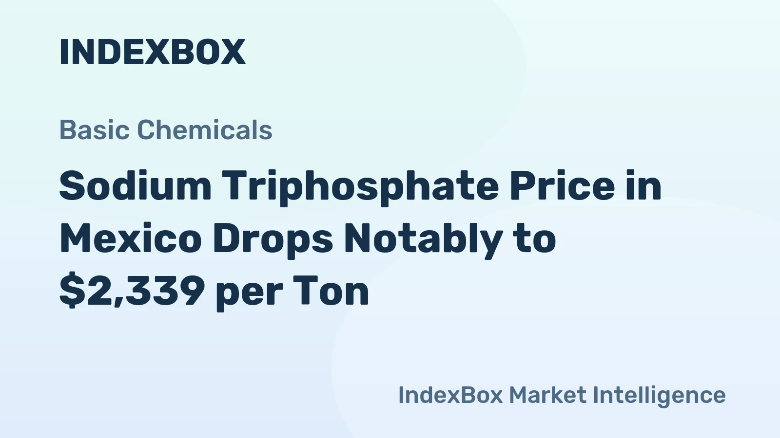Sodium Triphosphate Price in Mexico Drops Notably to $2,339 per Ton