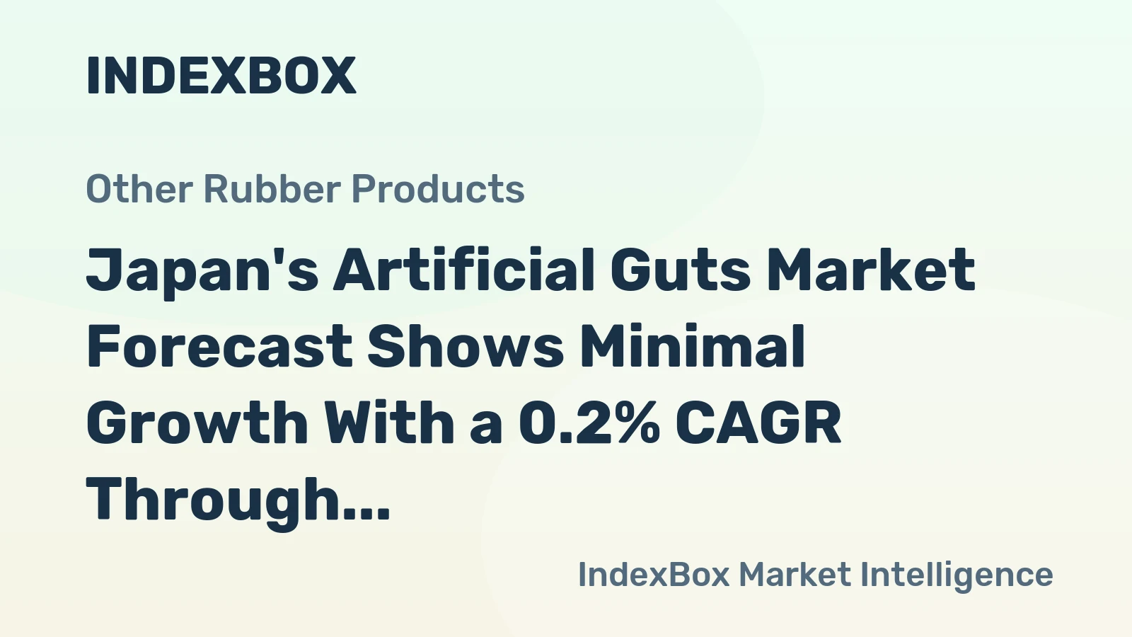 Japan's Artificial Guts Market Forecast Shows Minimal Growth With a 0.2% CAGR Through 2035