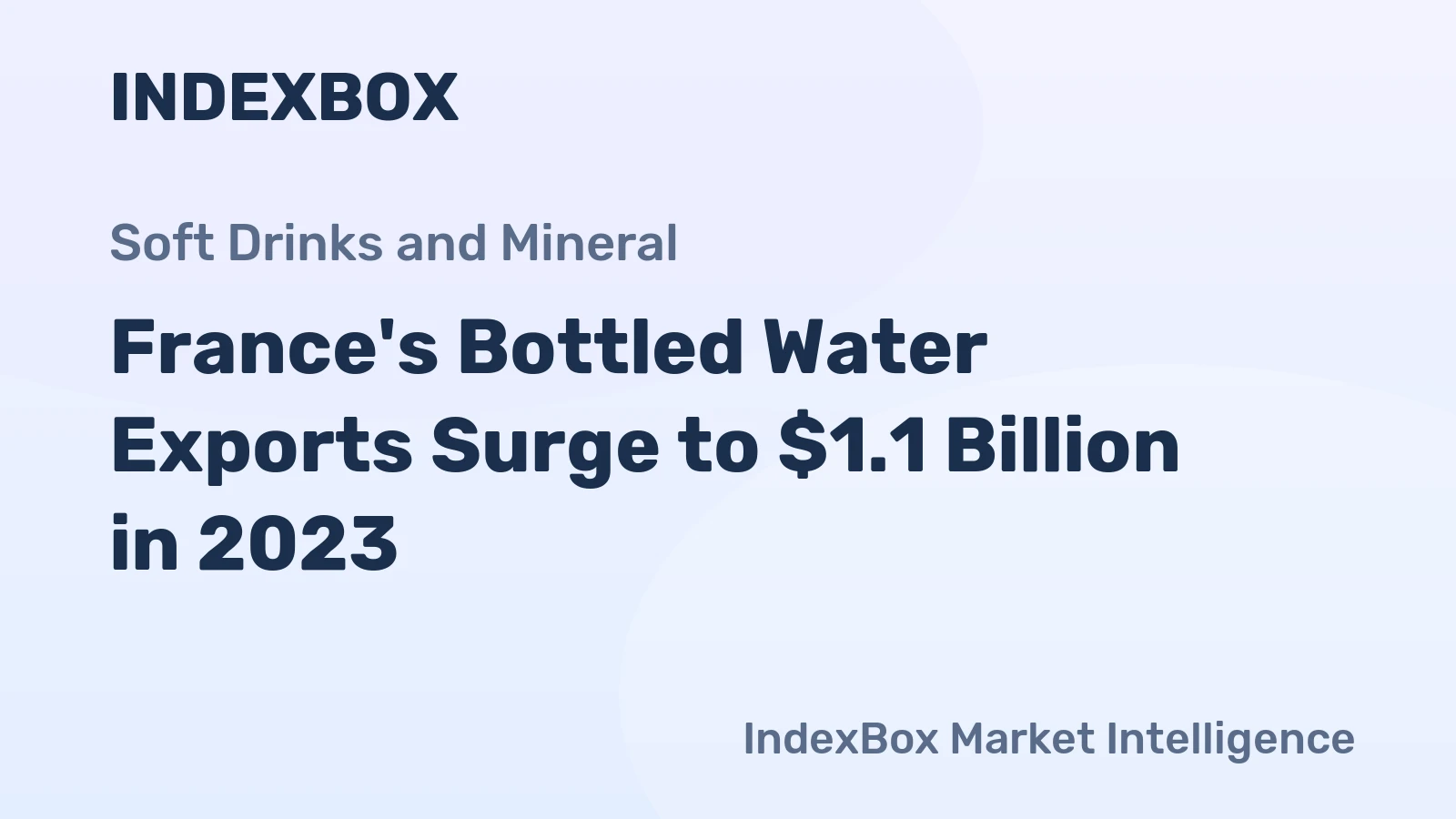 France's Bottled Water Exports Surge to $1.1 Billion in 2023