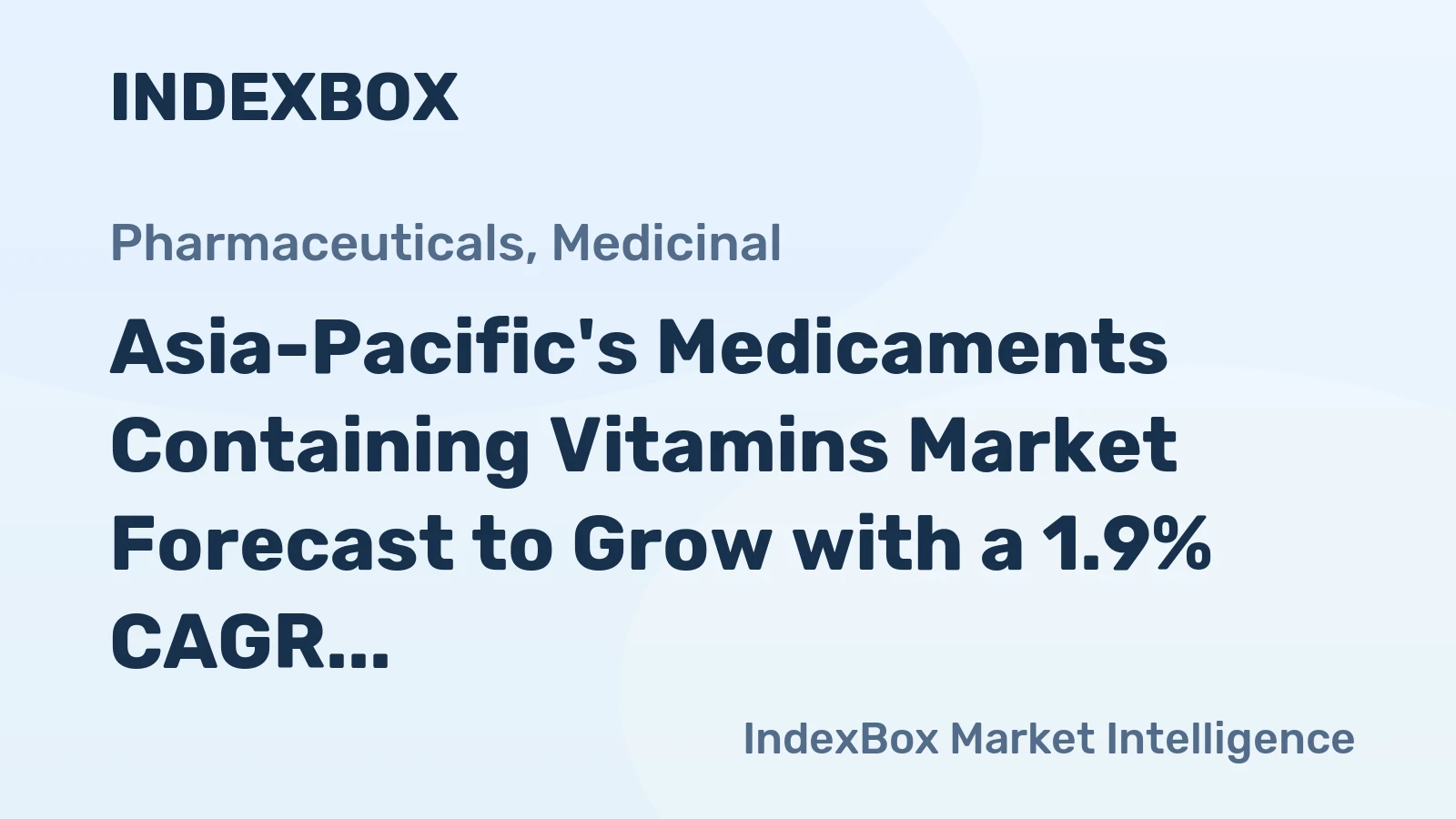 Asia-Pacific's Medicaments Containing Vitamins Market Forecast to Grow with a 1.9% CAGR