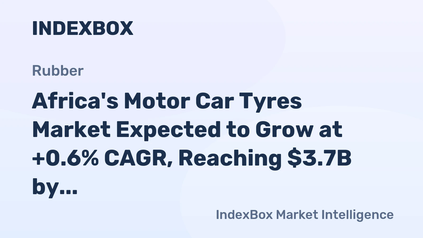 Africa's Motor Car Tyres Market Expected to Grow at +0.6% CAGR, Reaching $3.7B by 2035