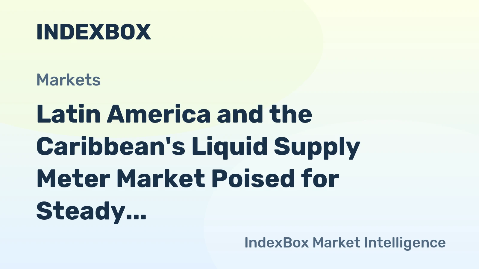 Latin America and the Caribbean's Liquid Supply Meter Market Poised for Steady Growth With a +2.7% CAGR in Value