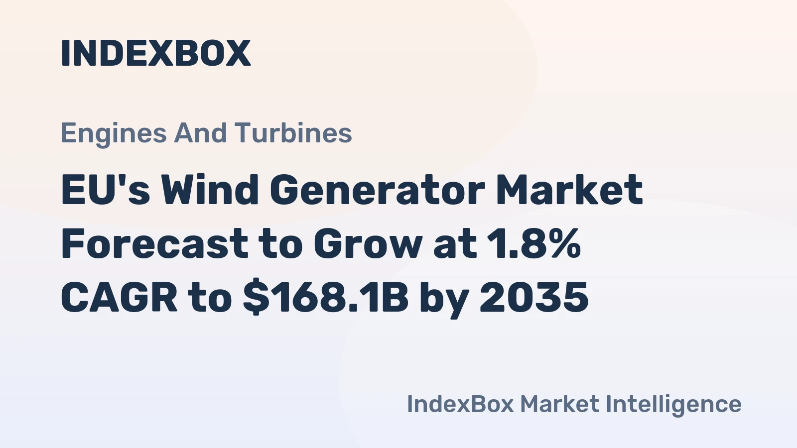 EU's Wind Generator Market Forecast to Grow at 1.8% CAGR to $168.1B by 2035