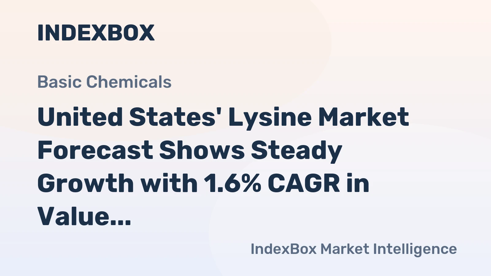 United States' Lysine Market Forecast Shows Steady Growth with 1.6% CAGR in Value