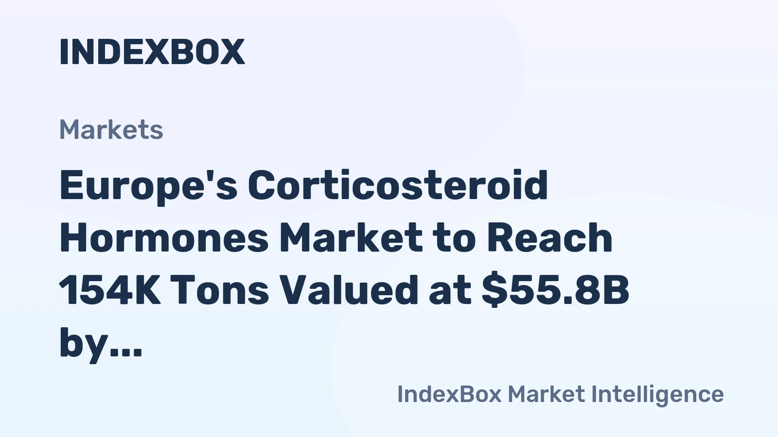 Europe's Corticosteroid Hormones Market to Reach 154K Tons Valued at $55.8B by 2035