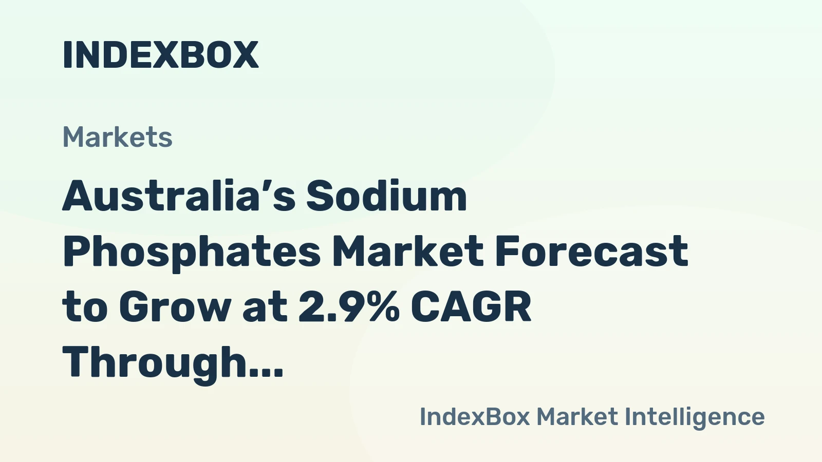 Australia’s Sodium Phosphates Market Forecast to Grow at 2.9% CAGR Through 2035