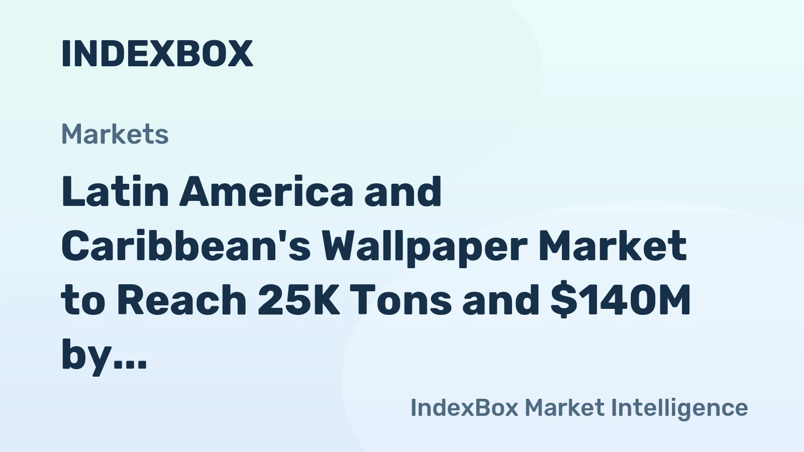 Latin America and Caribbean's Wallpaper Market to Reach 25K Tons and $140M by 2035