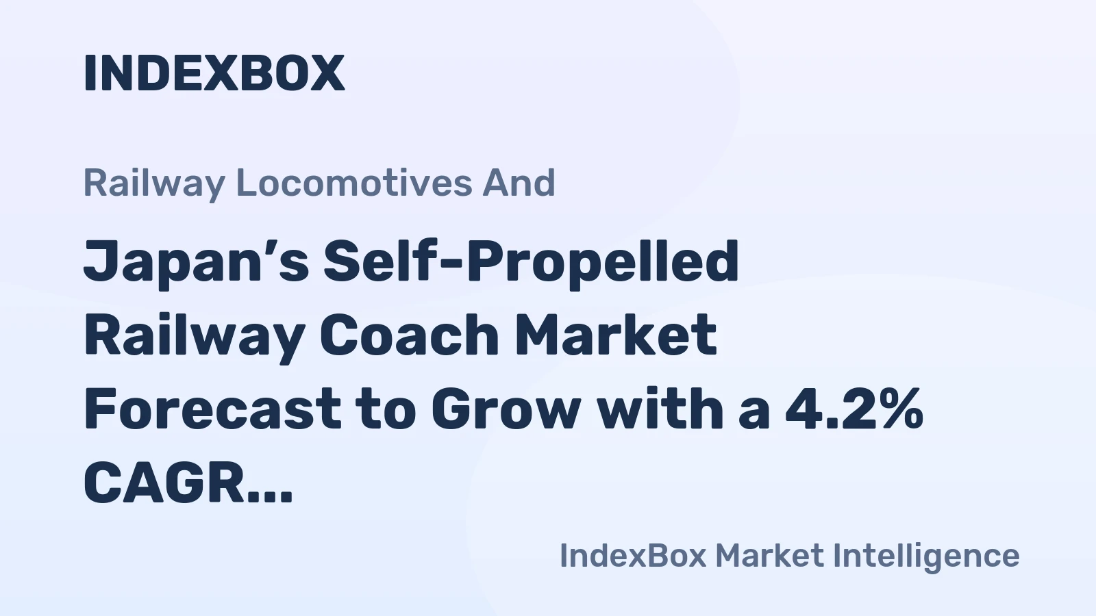Japan’s Self-Propelled Railway Coach Market Forecast to Grow with a 4.2% CAGR in Value Terms
