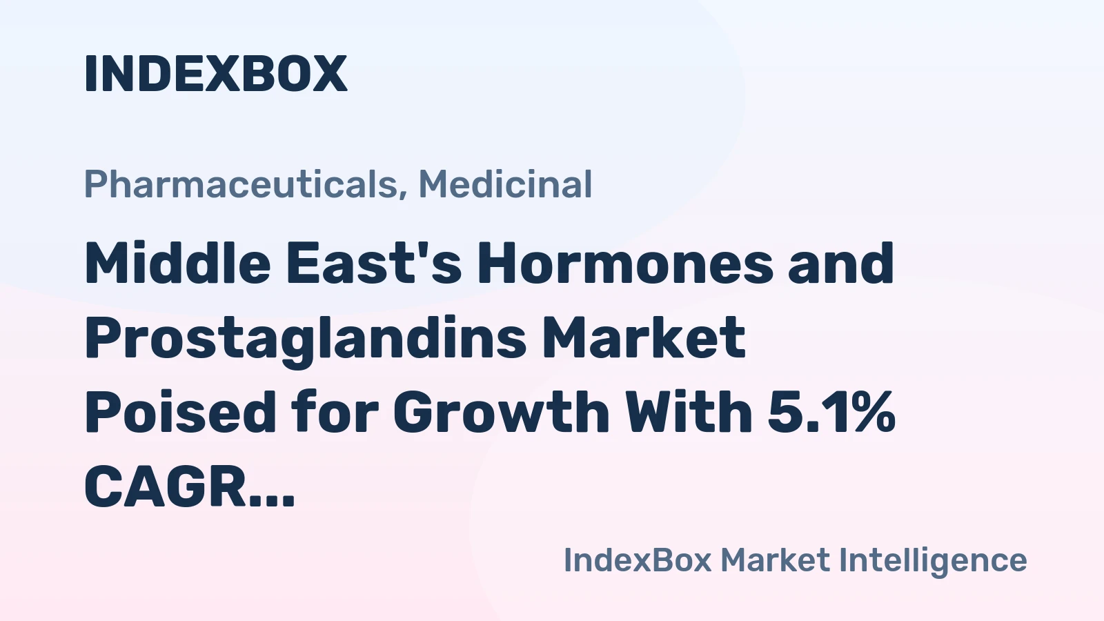 Middle East's Hormones and Prostaglandins Market Poised for Growth With 5.1% CAGR in Value