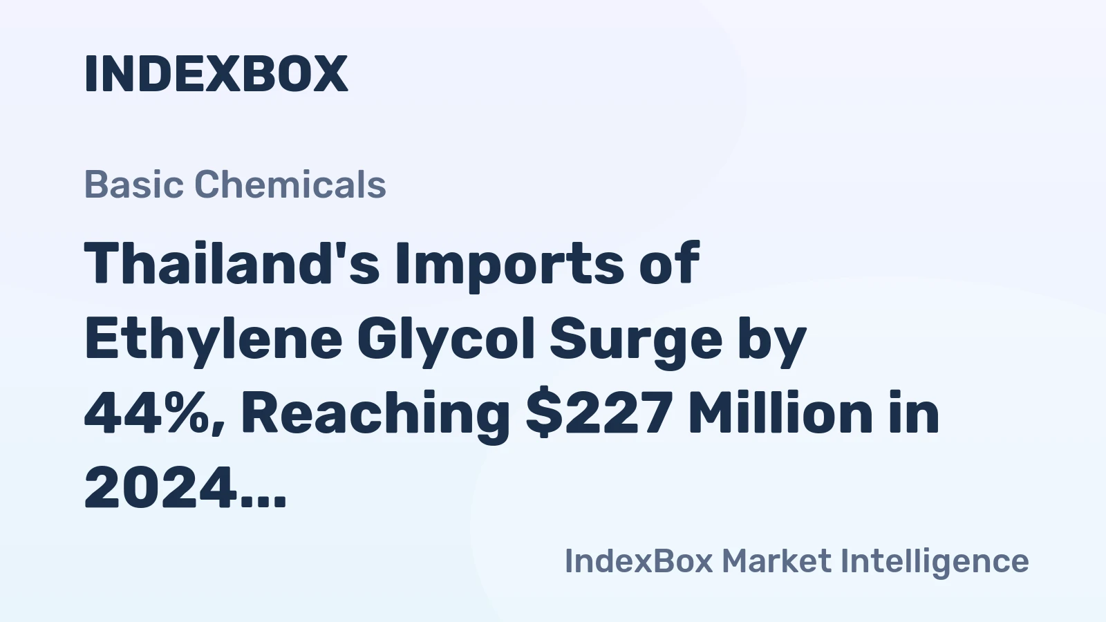 Thailand's Imports of Ethylene Glycol Surge by 44%, Reaching $227 Million in 2024