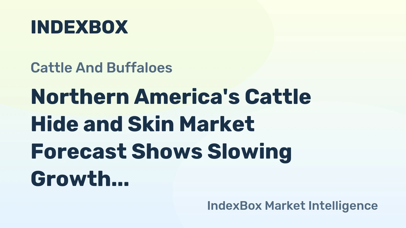 Northern America's Cattle Hide and Skin Market Forecast Shows Slowing Growth With a 0.4% Volume CAGR