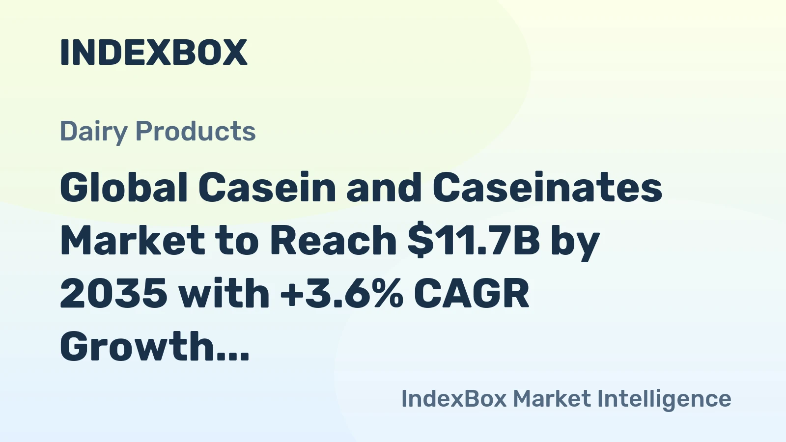 Global Casein and Caseinates Market to Reach $11.7B by 2035 with +3.6% CAGR Growth