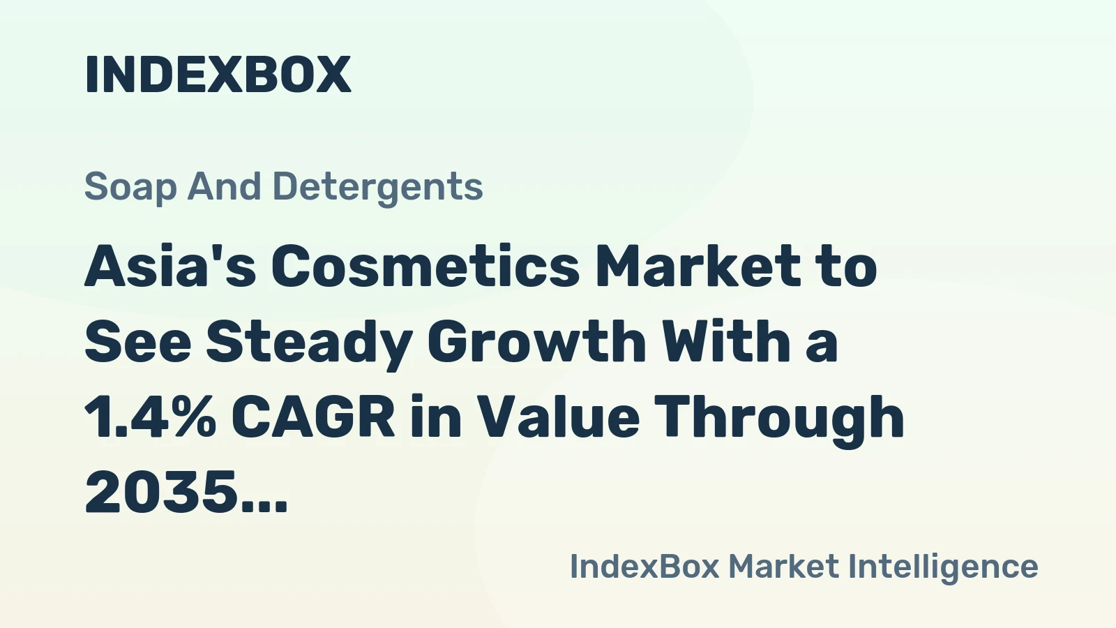 Asia's Cosmetics Market to See Steady Growth With a 1.4% CAGR in Value Through 2035