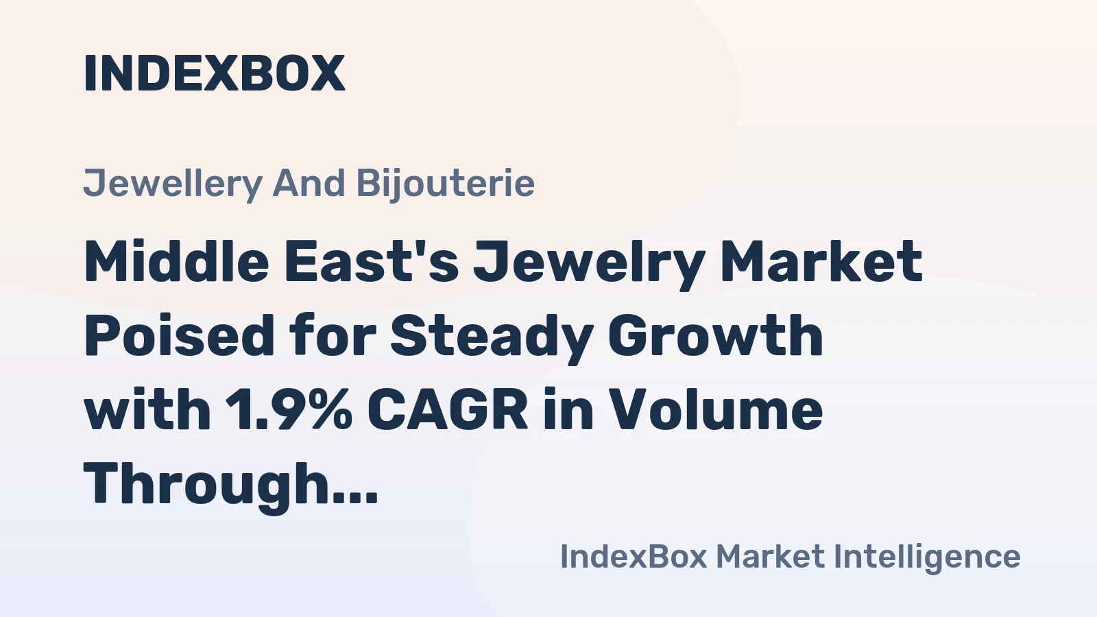 Middle East's Jewelry Market Poised for Steady Growth with 1.9% CAGR in Volume Through 2035
