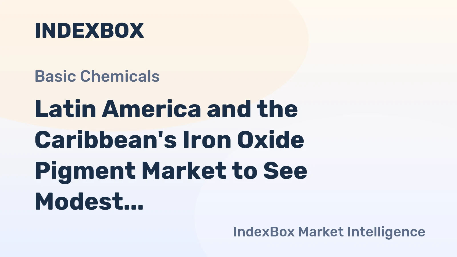 Latin America and the Caribbean's Iron Oxide Pigment Market to See Modest Growth with a +0.5% Volume CAGR Through 2035