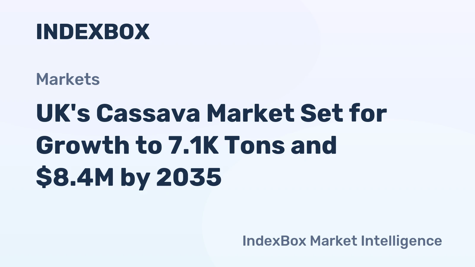 UK's Cassava Market Set for Growth to 7.1K Tons and $8.4M by 2035