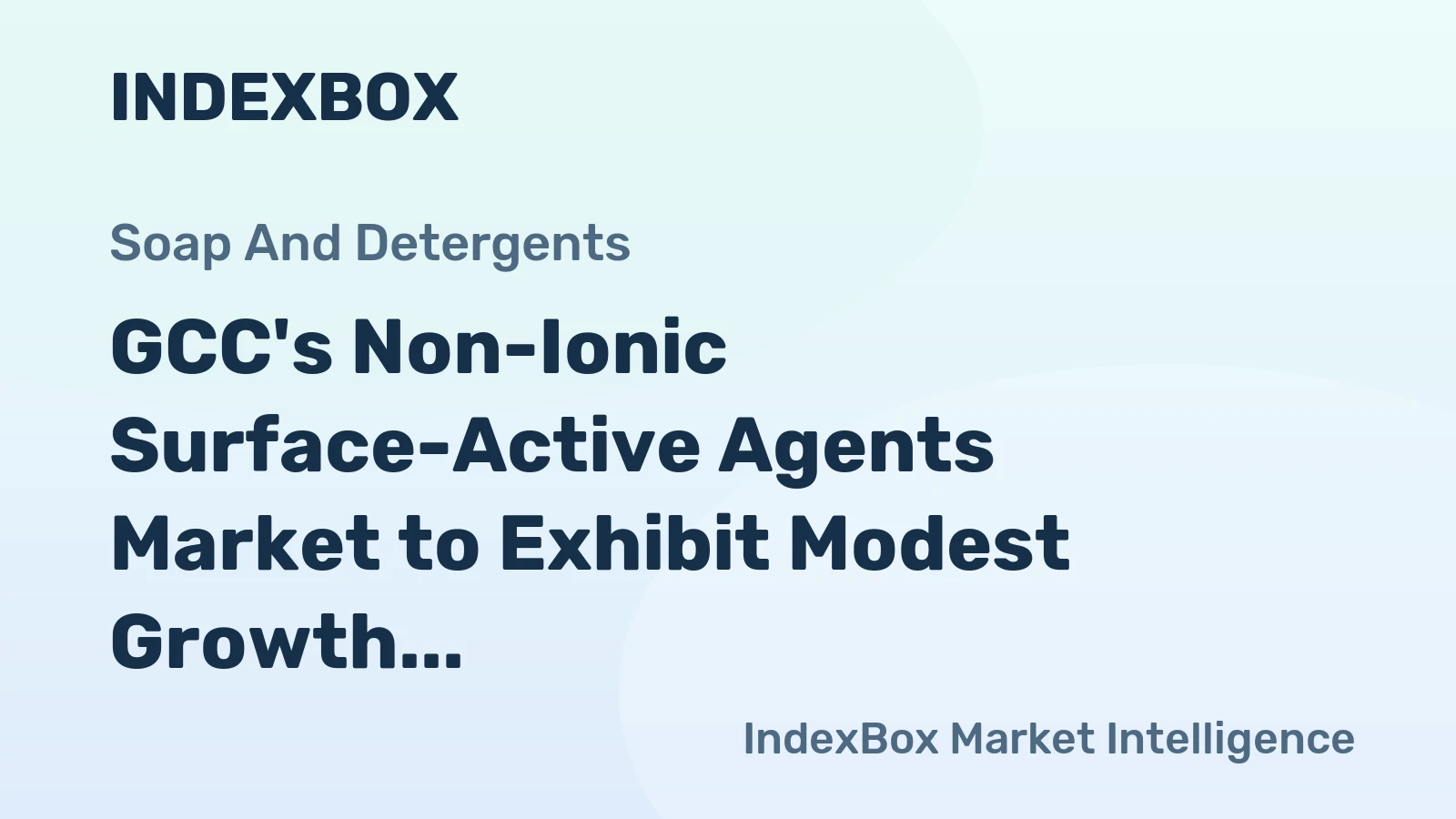 GCC's Non-Ionic Surface-Active Agents Market to Exhibit Modest Growth with +0.8% CAGR until 2035