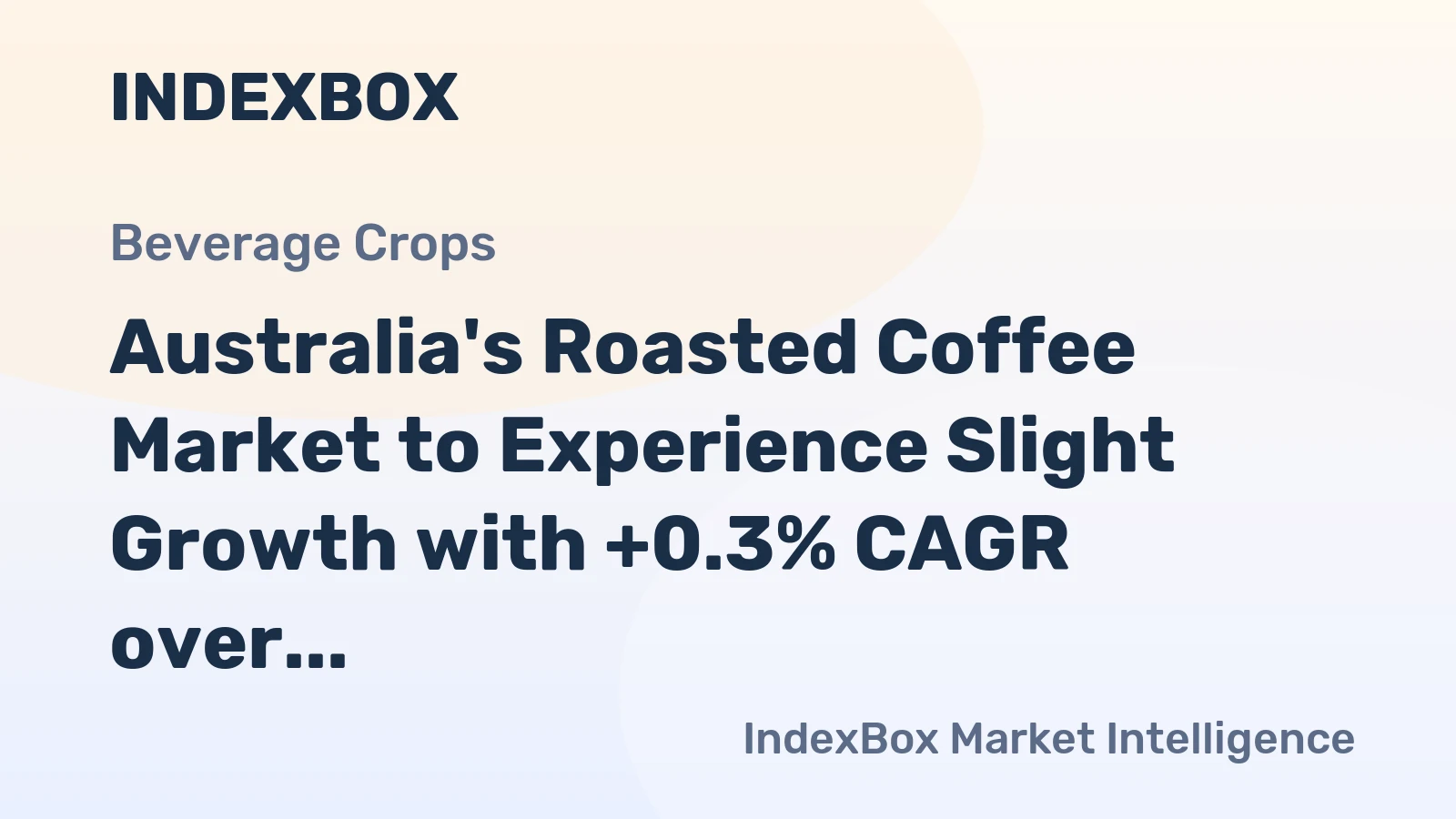 Australia's Roasted Coffee Market to Experience Slight Growth with +0.3% CAGR over Next Decade