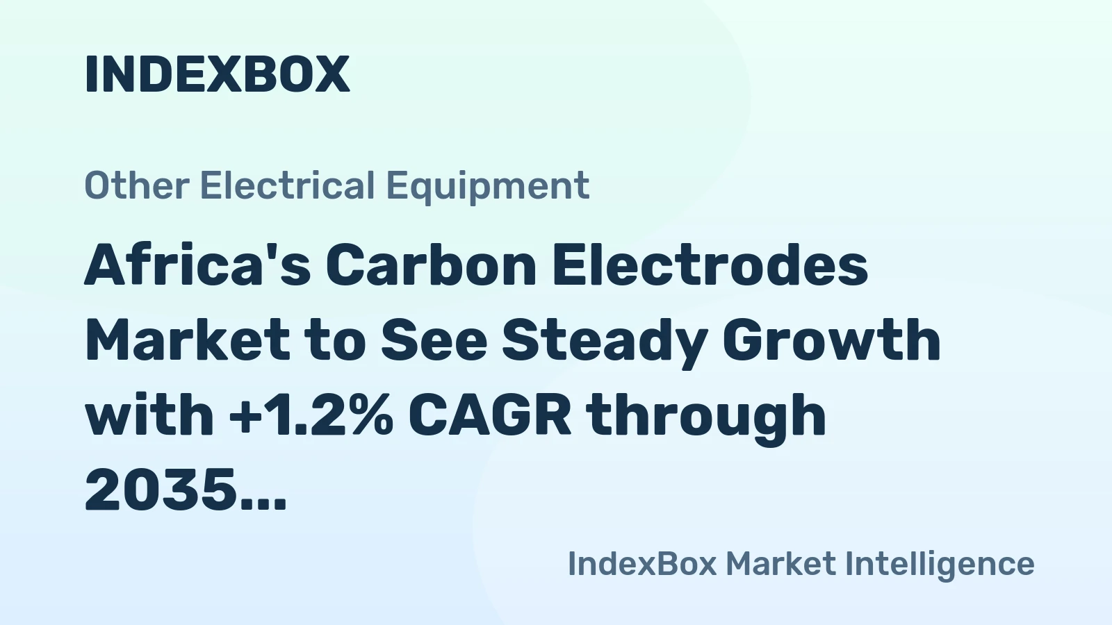 Africa's Carbon Electrodes Market to See Steady Growth with +1.2% CAGR through 2035, Reaching $1.6B in Value