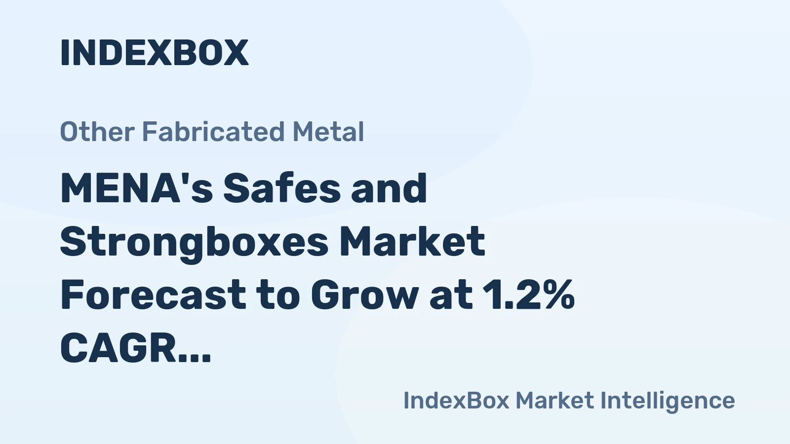 MENA's Safes and Strongboxes Market Forecast to Grow at 1.2% CAGR Through 2035